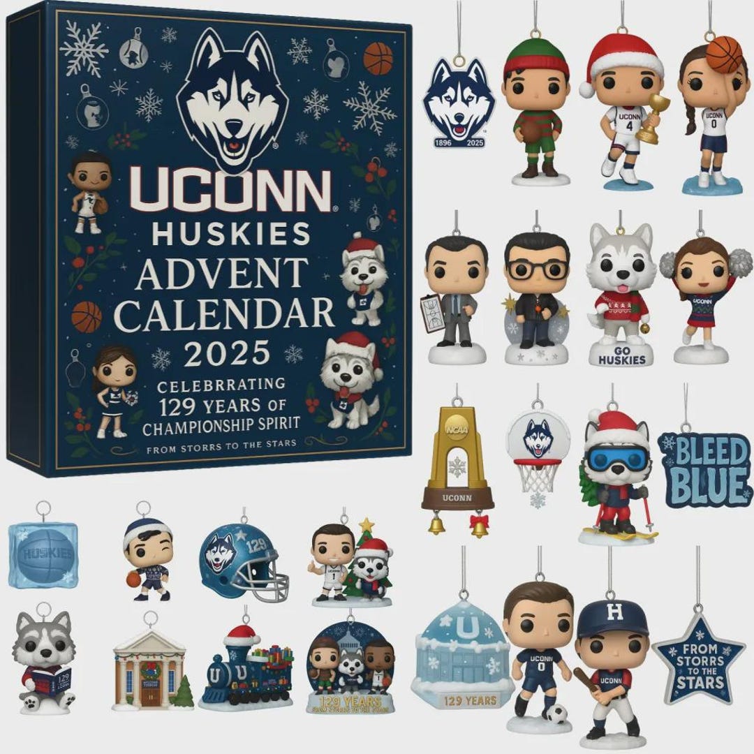 Uconn Huskies Advent Calendar 2025 | 129 Years of Championship Spirit ...