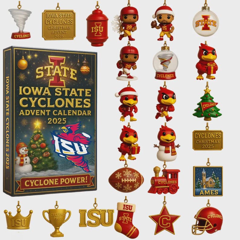 Iowa State Cyclones Advent Calendar 2025, Cyclone Power NCAA Merch ...