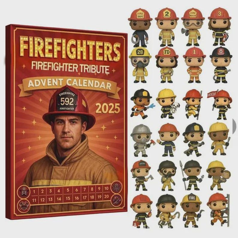 Firefighters Tribute Advent Calendar 2025, First Responder Hero Gift ...
