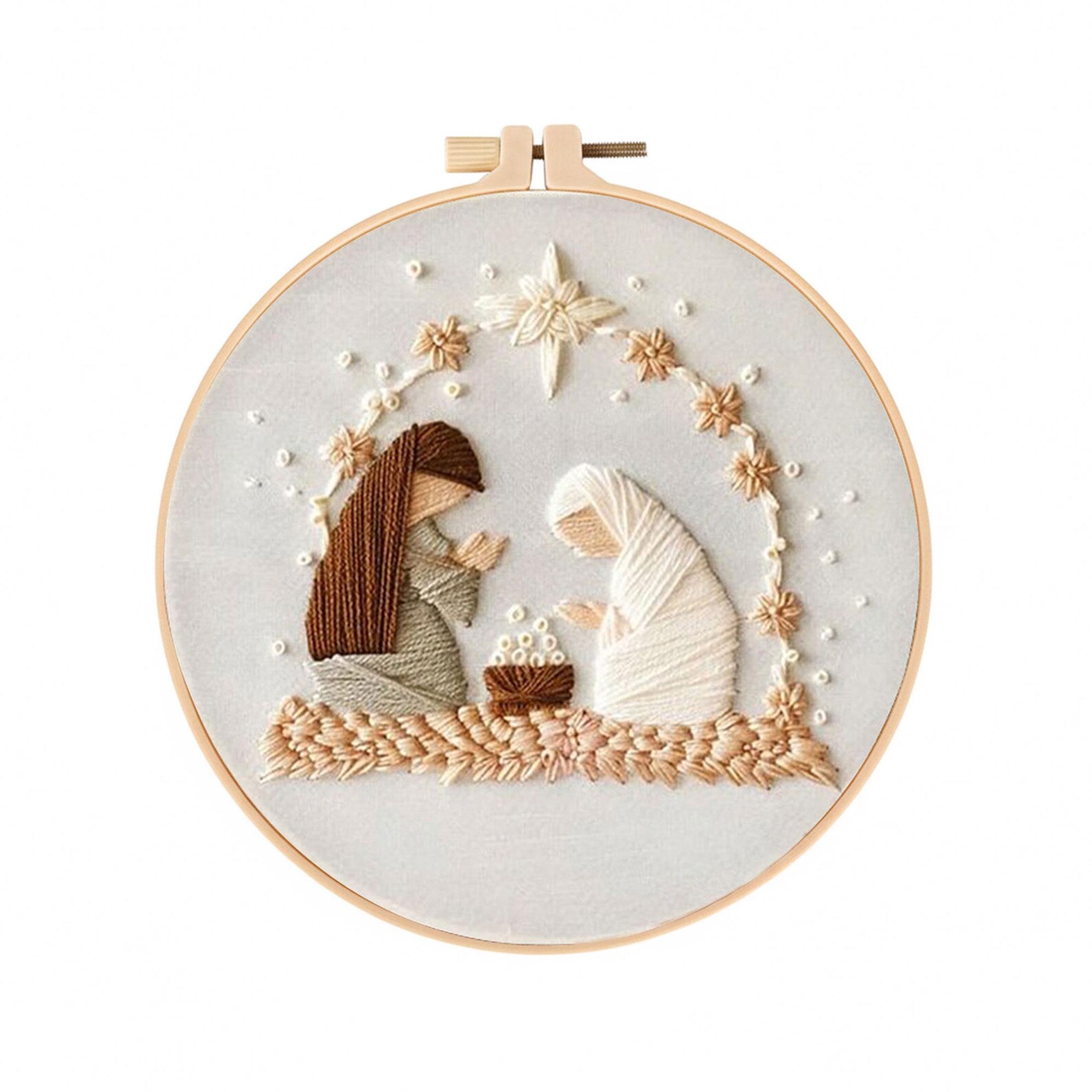 Christmas Nativity Scene Embroidery Kit: Beginner DIY Holiday Decor ...