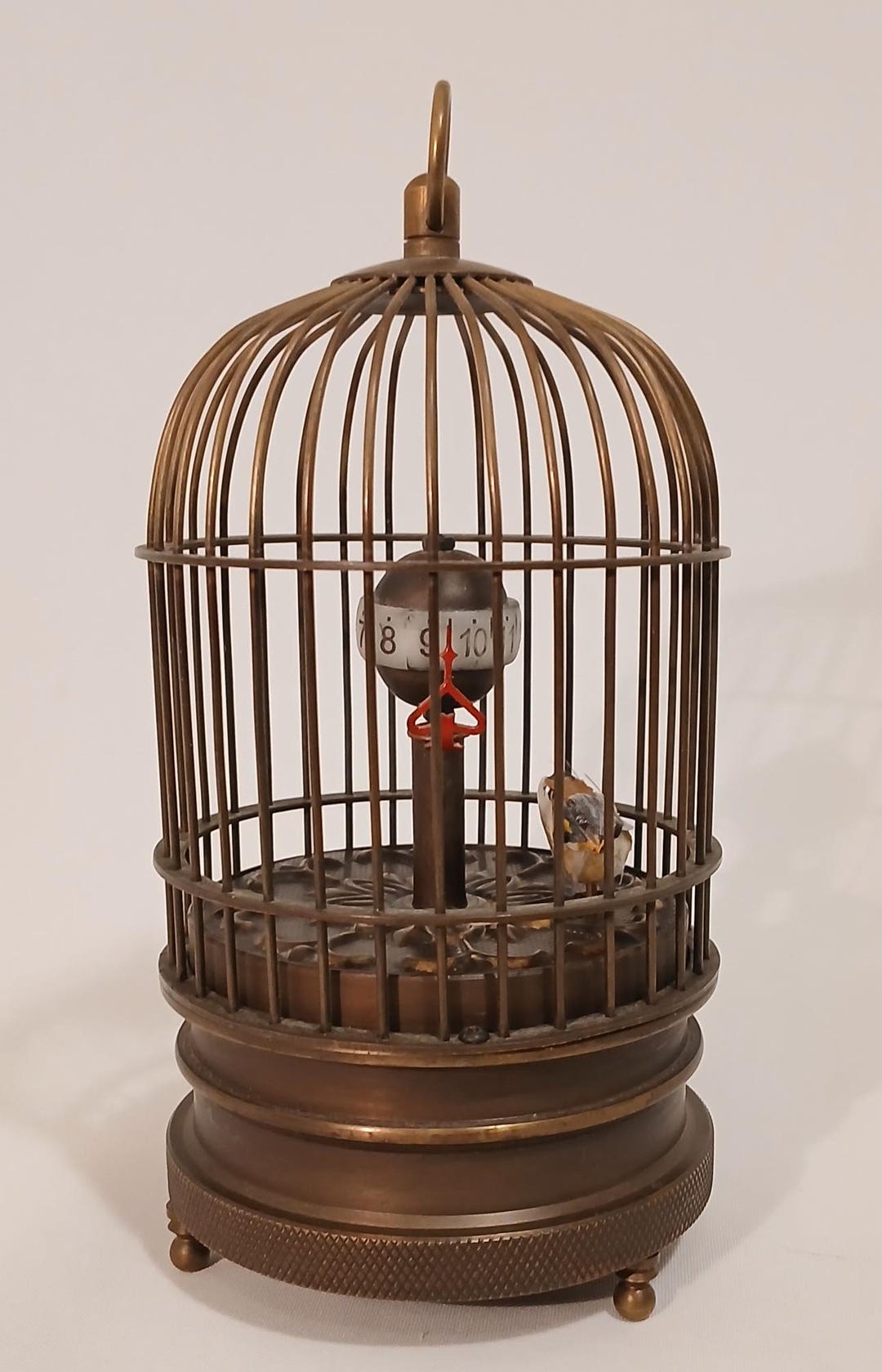 REDUCED BEAUTIFUL Vintage Solid Brass Bird Cage Clock With Automated ...