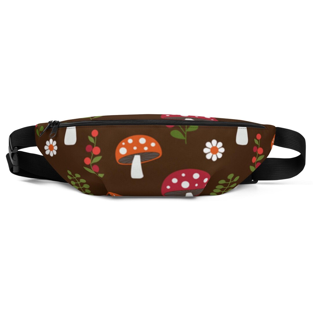 Mushroom Fanny Pack – Cottagecore Floral Waist Bag, Festival Bum Bag - Etsy
