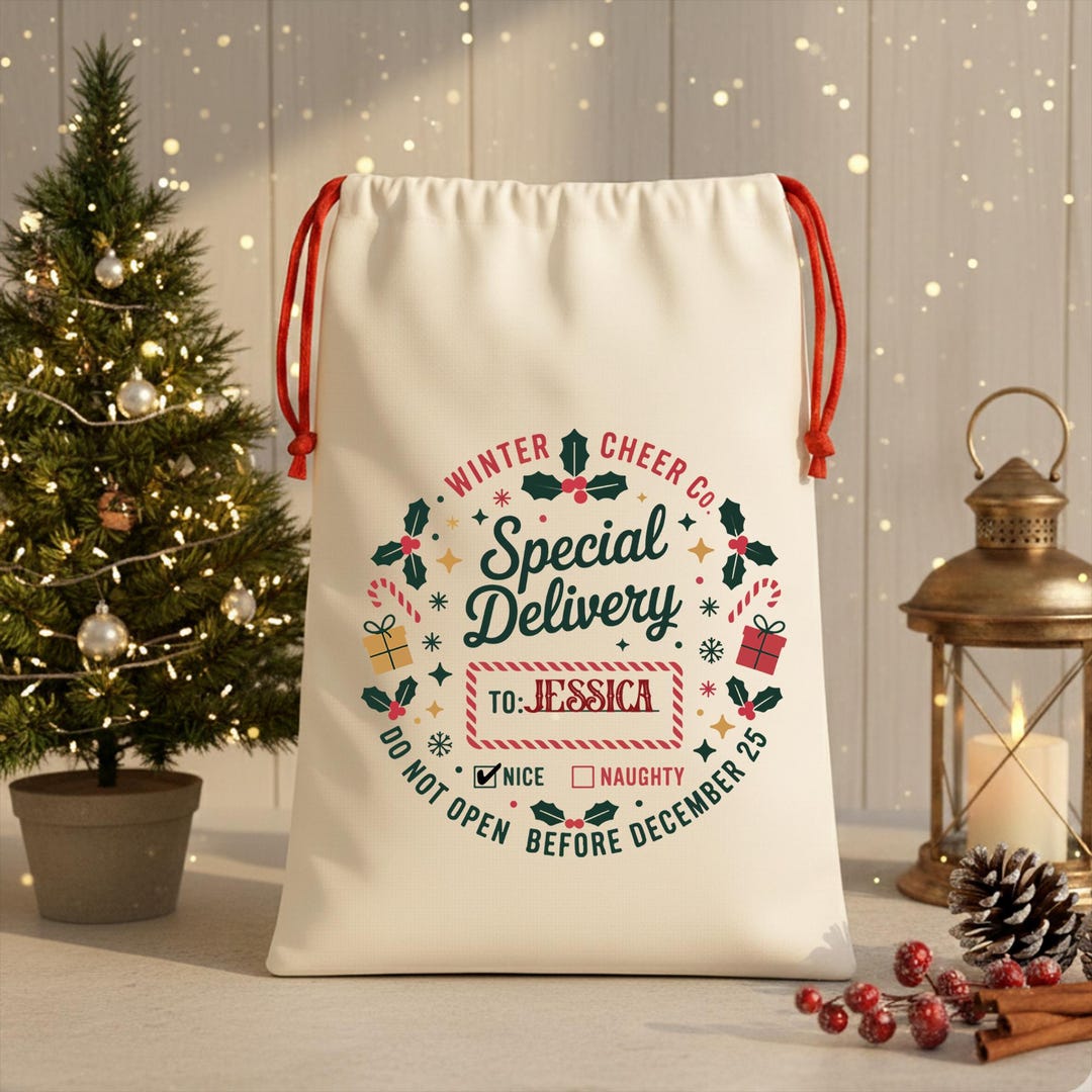 Personalized Santa Sack Bag With Name – A Very Merry Christmas Express ...