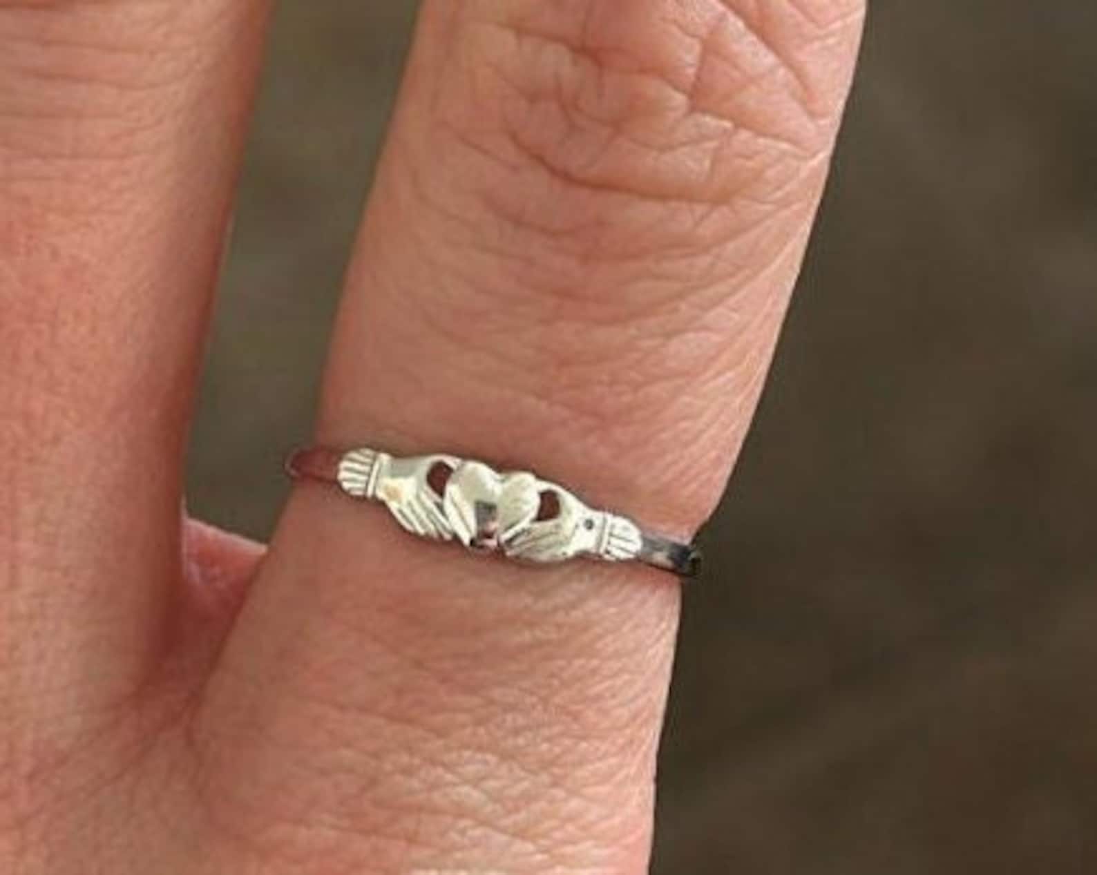 Friendship Fenian Dainty Ring Sterling Silver - Etsy