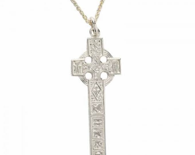 Moone Celtic Cross in Sterling Silver - Etsy