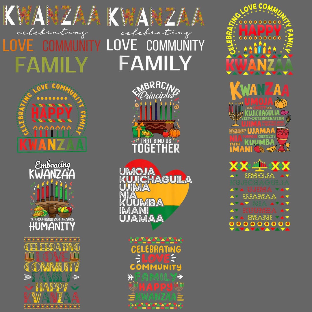 Happy Kwanzaa Love Kinara Christmas PNG – Cultural Holiday Celebration ...