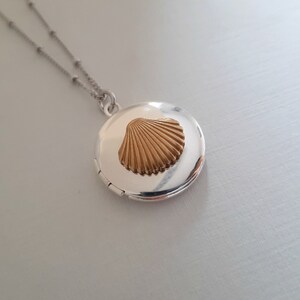 Shell Locket Necklace. Beach Wedding Locket. Small Silver - Etsy UK