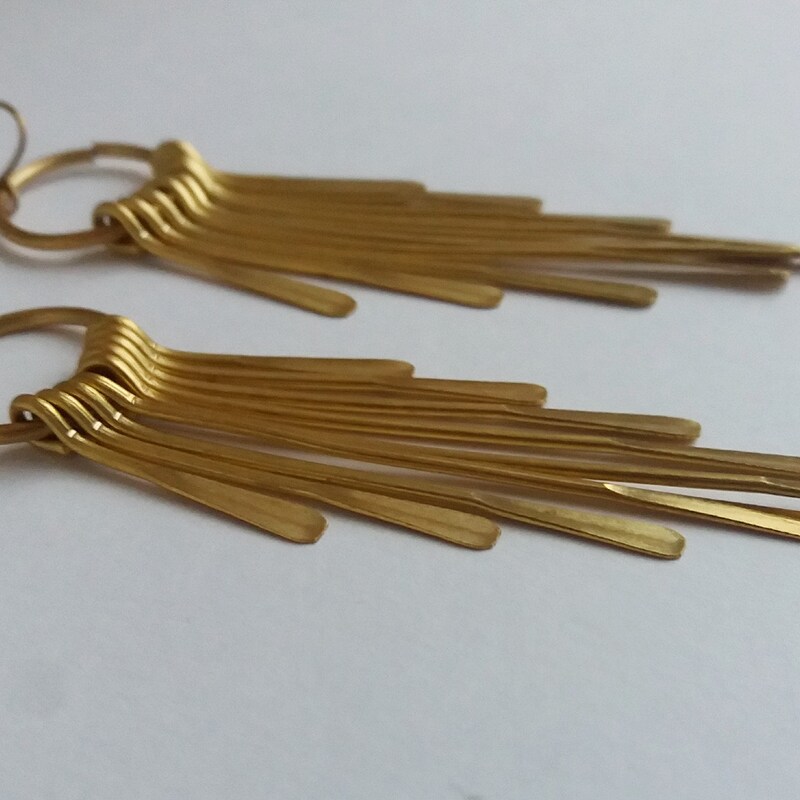 Long Fringe Earrings - Etsy