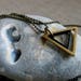 Brass Triangle Necklace. Double Triangle Necklace. Unisex - Etsy