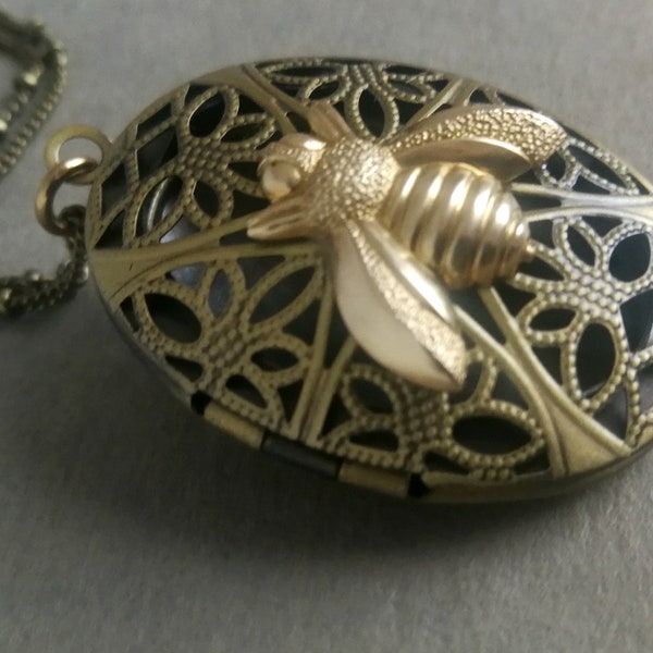 Honey Bee Locket - Etsy