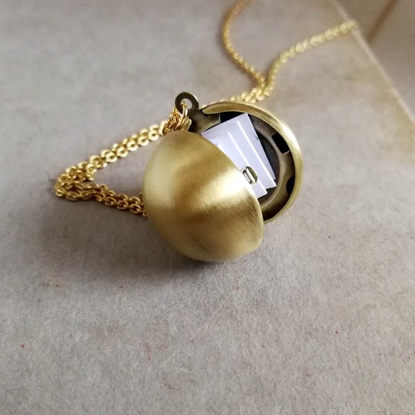 Ball Locket Necklace - Etsy