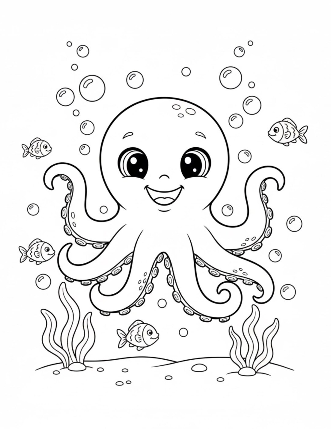 100 Ocean Animals Coloring Pages for Adults & Kids | Printable PDF ...