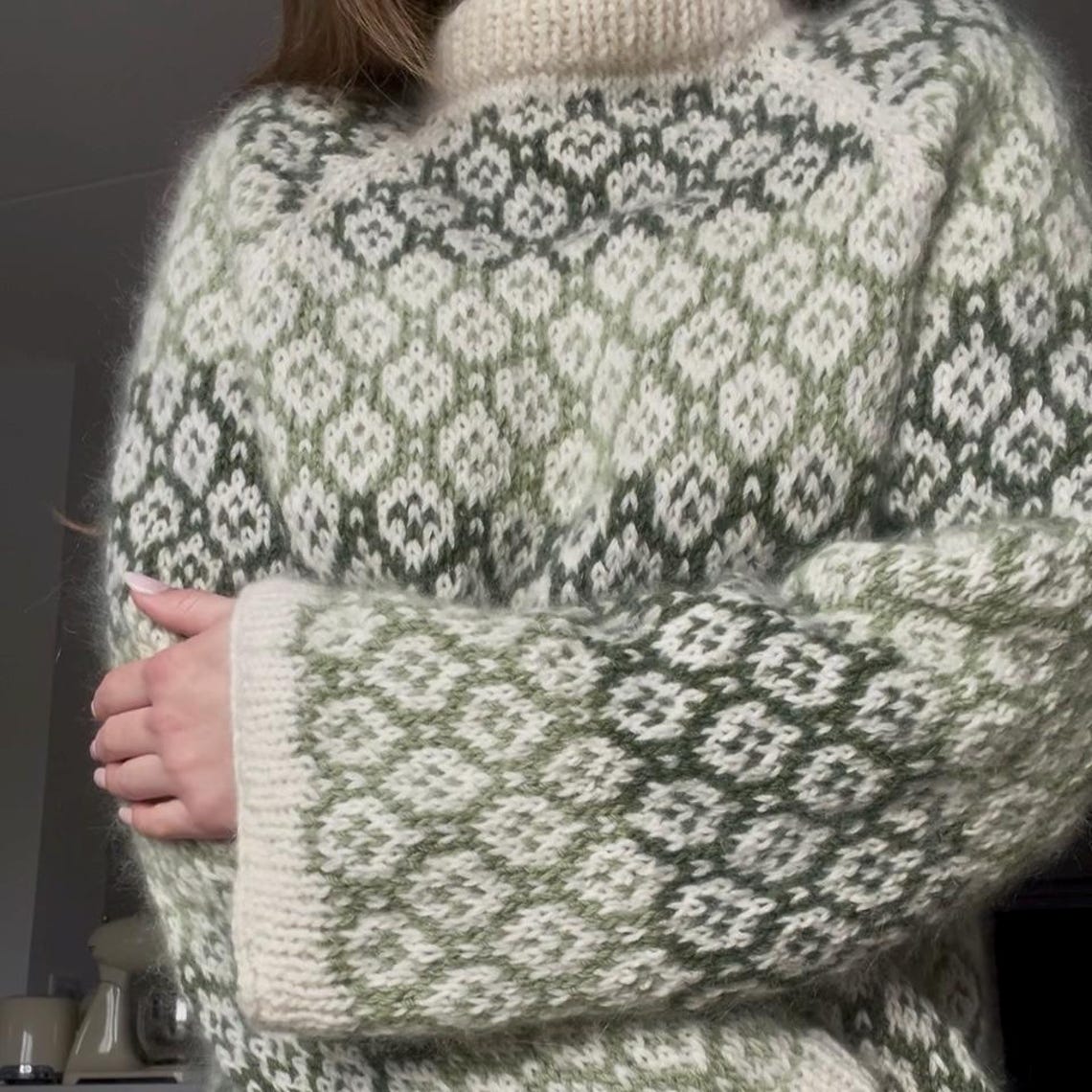 Fair Isle Yoke Sweater Knitting Pattern: Easy Beginner Colorwork (PDF ...