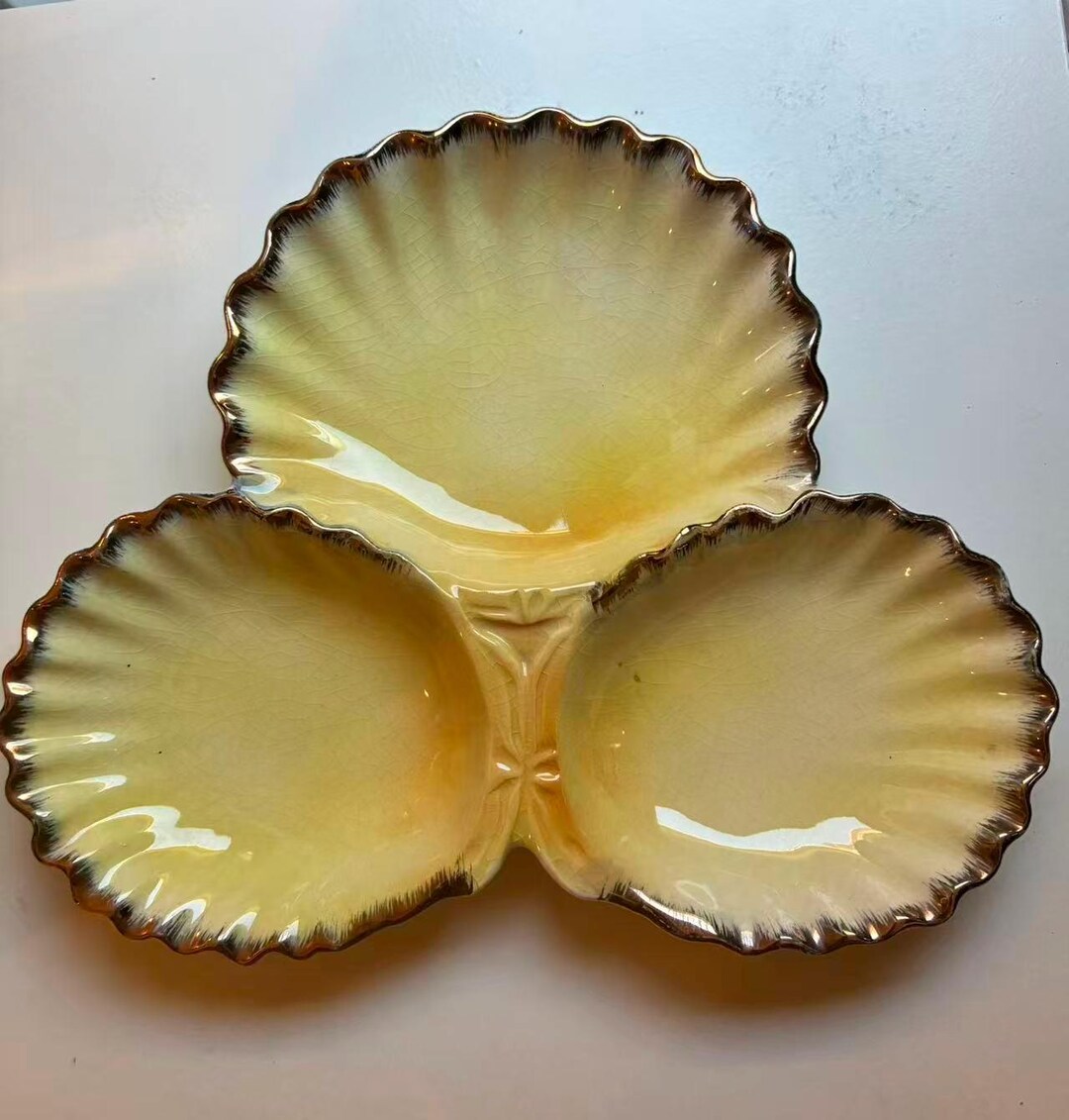 Vintage Japanese Shell-style Triple Ceramic Dish – Made in Japan - Etsy