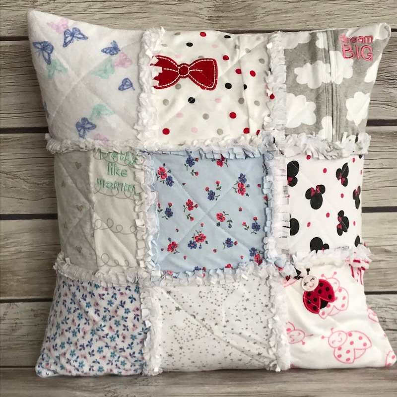 Rag Quilt Pillow - Etsy