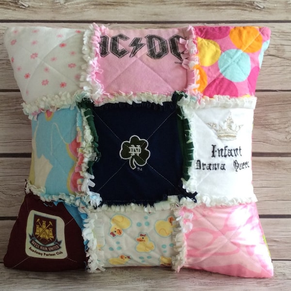 Rag Quilt Pillow - Etsy