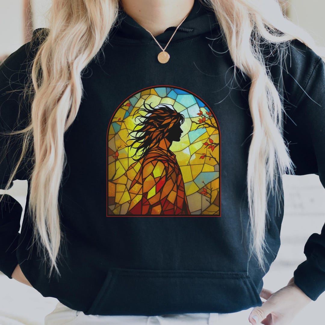 Stained Glass Elf Hoodie | Amberlight Fantasy Collection | Unisex ...