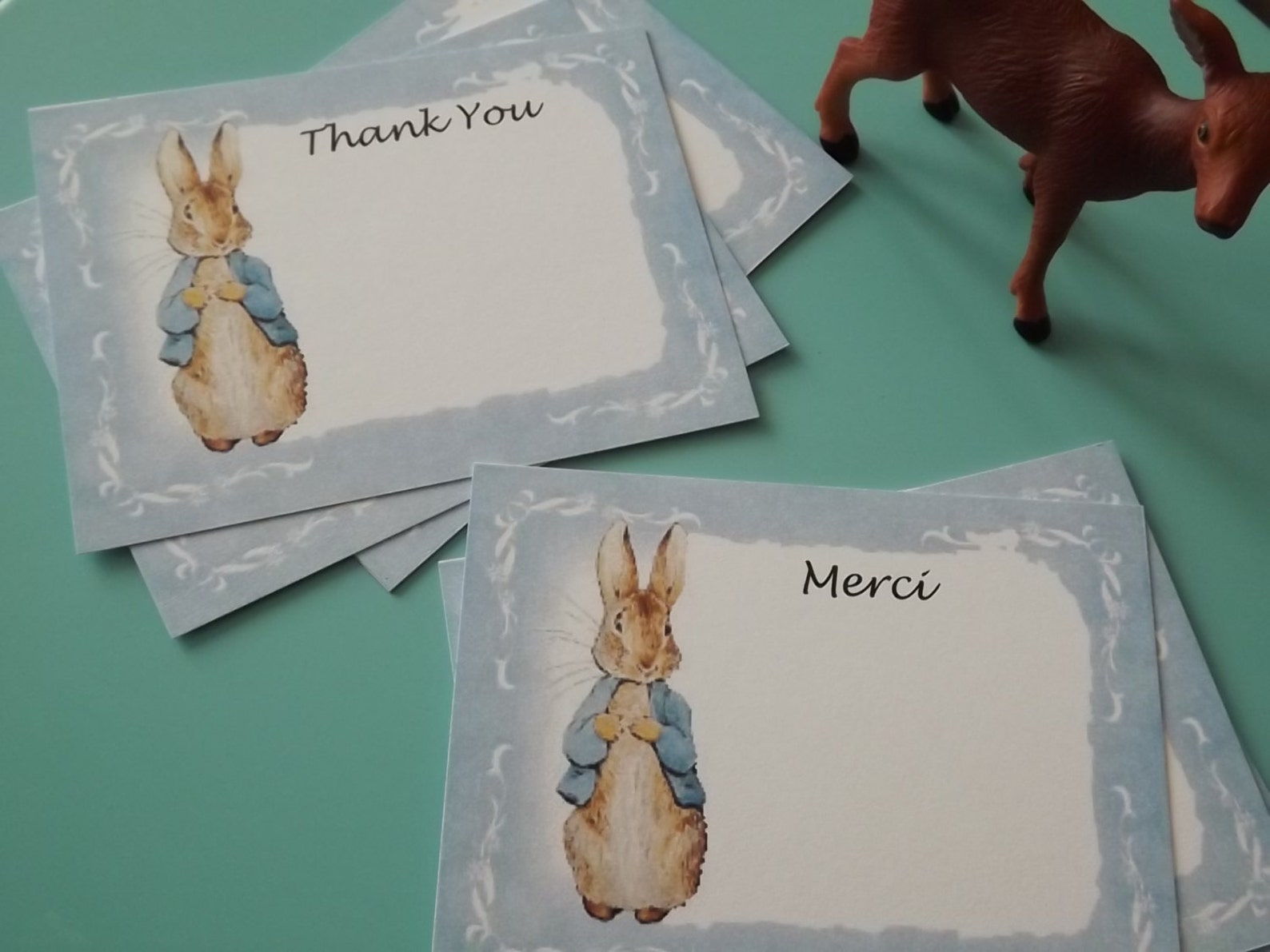Peter Rabbit Thank You Cards Peter Rabbit Merci Cards Peter - Etsy