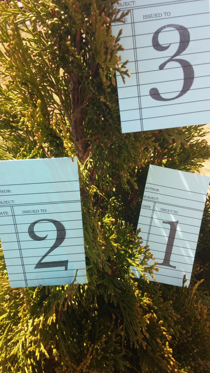 Library Cards Wedding Table Number Cards Blue Library Cards - Etsy Canada