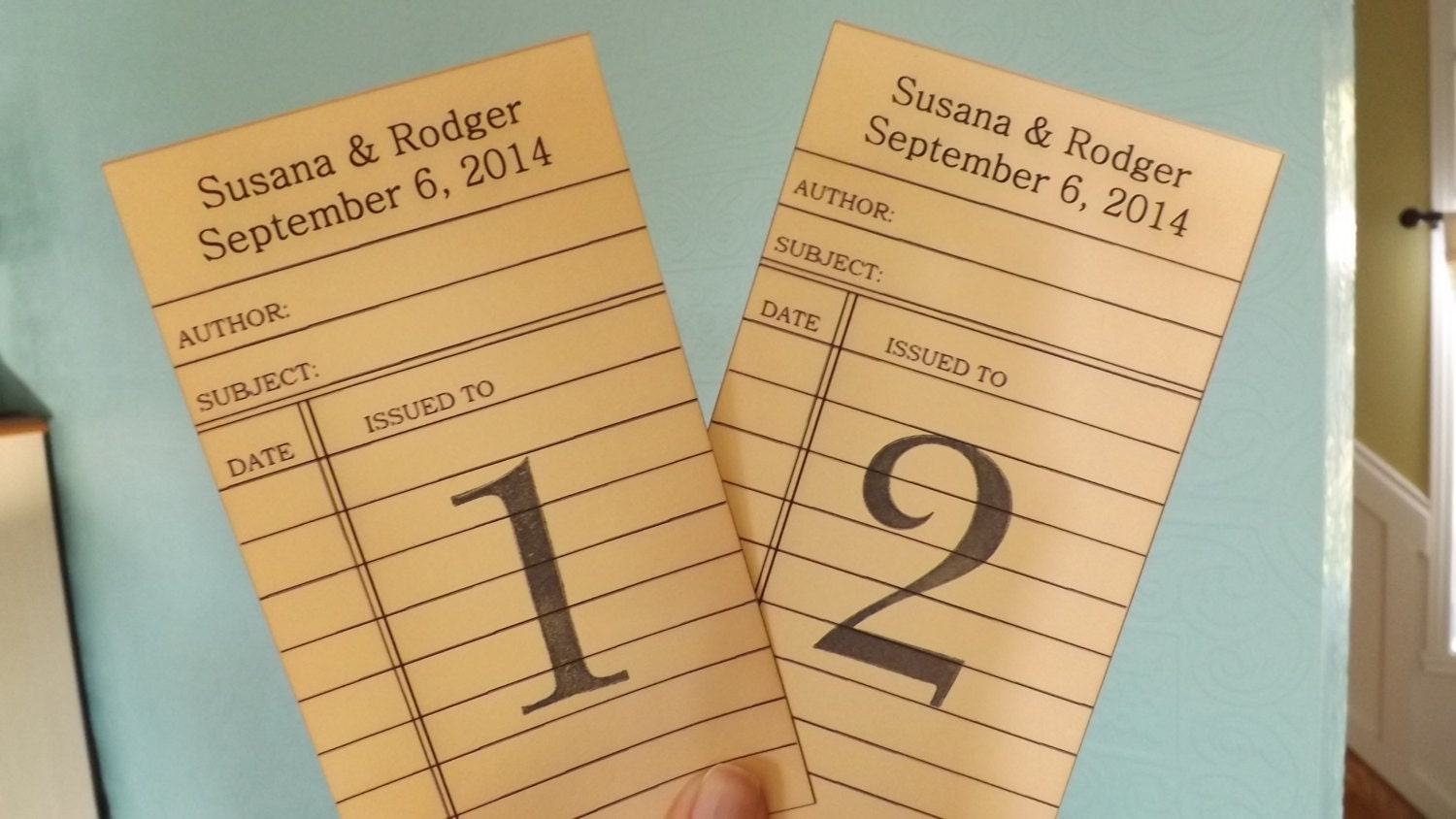Library Card Wedding Table Number Personalize Library Cards - Etsy Canada