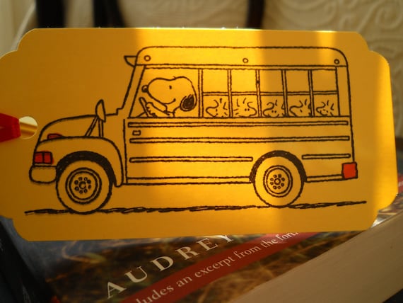 Snoopy tags, snoopy school bus, Teacher gift, Appreciation gifts ...