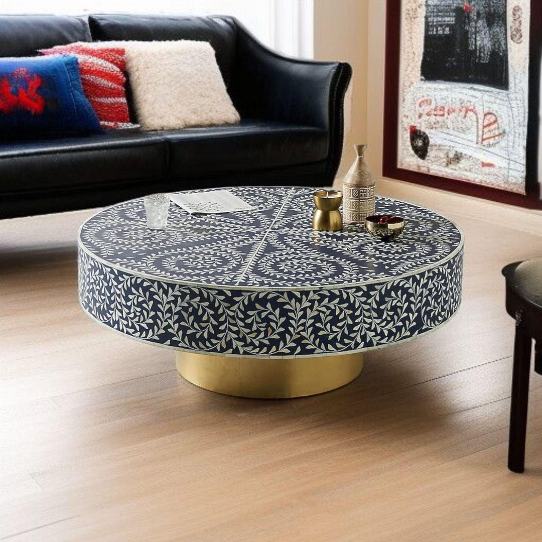 Handmade Bone Inlay Coffee Table | Bone Dining Table | Bone Inlay ...