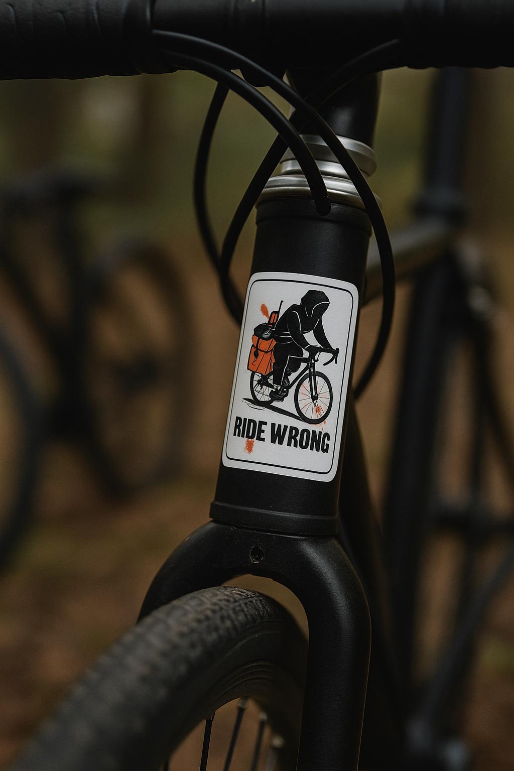 Ride Wrong Cycling Sticker: Edgy Bike Decal - Spokenheartsclub - Etsy