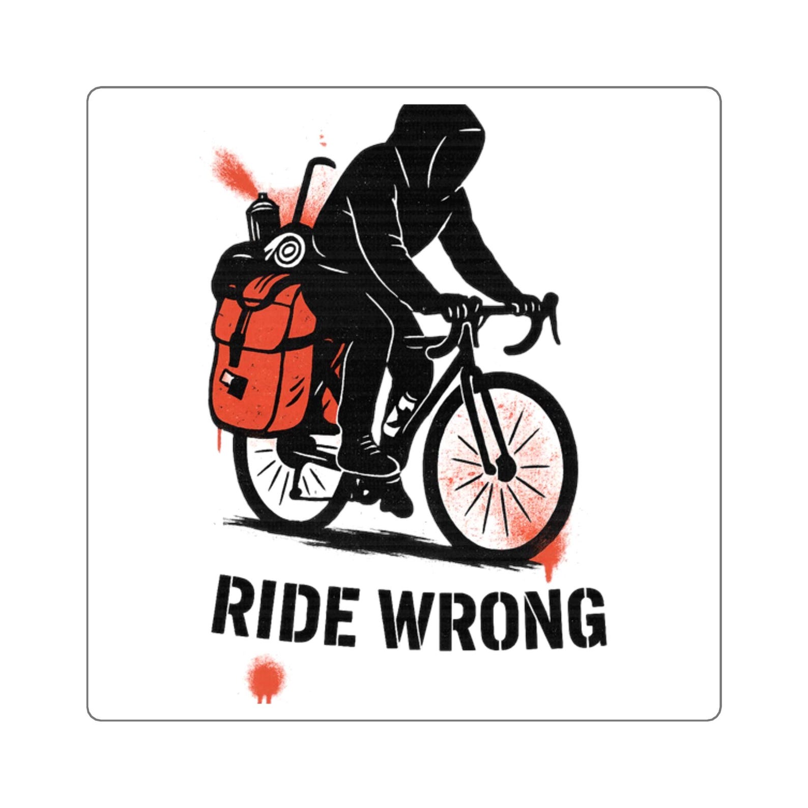 Ride Wrong Cycling Sticker: Edgy Bike Decal - Spokenheartsclub - Etsy