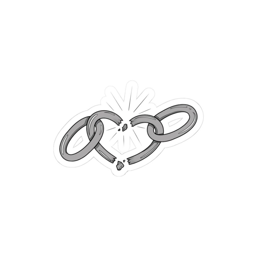 Broken Chains Kiss-cut Sticker - Etsy