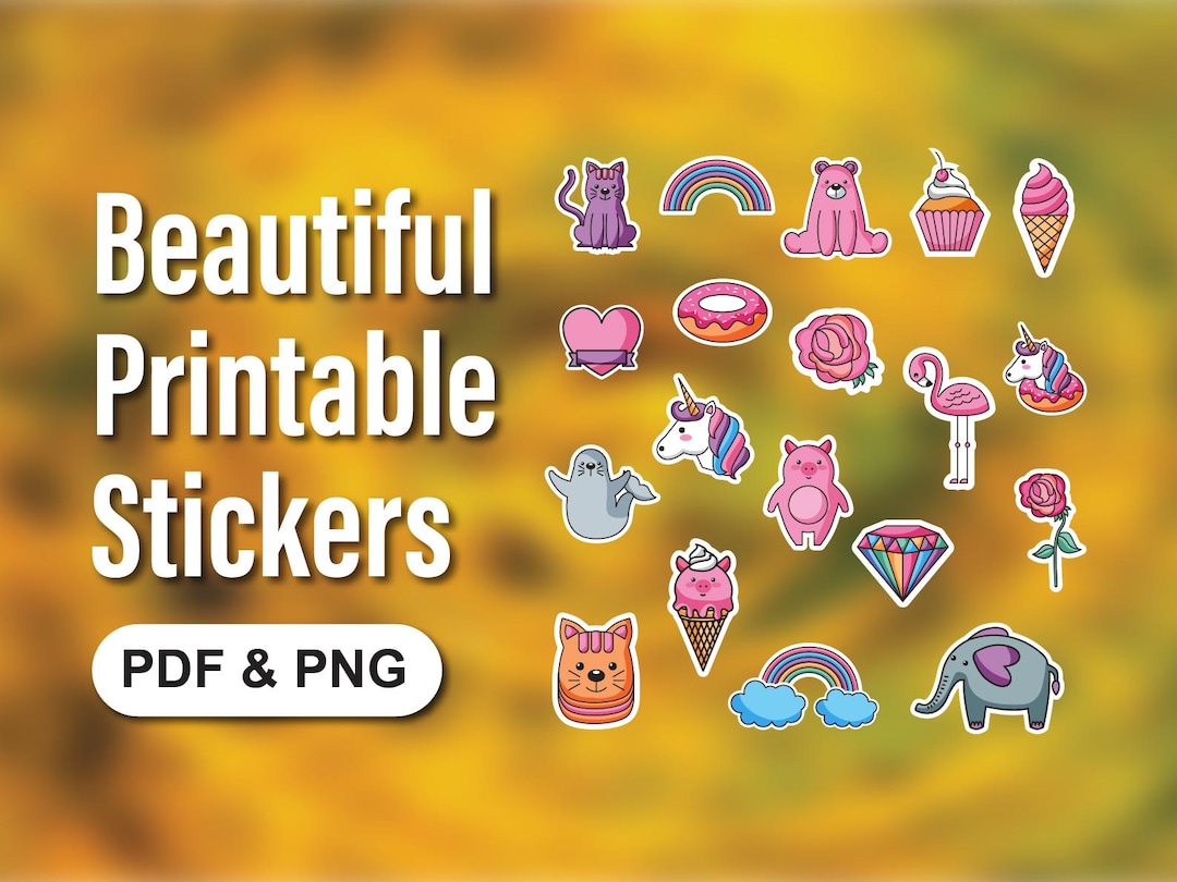 Colorful Sticker Pack | Printable Scrapbook Stickers | Digital Journal ...