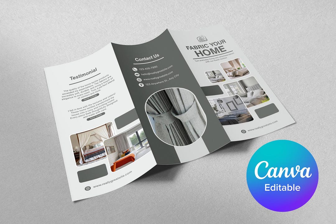 Tri-fold Brochure Layout | Modern Corporate Template | Canva Editable ...