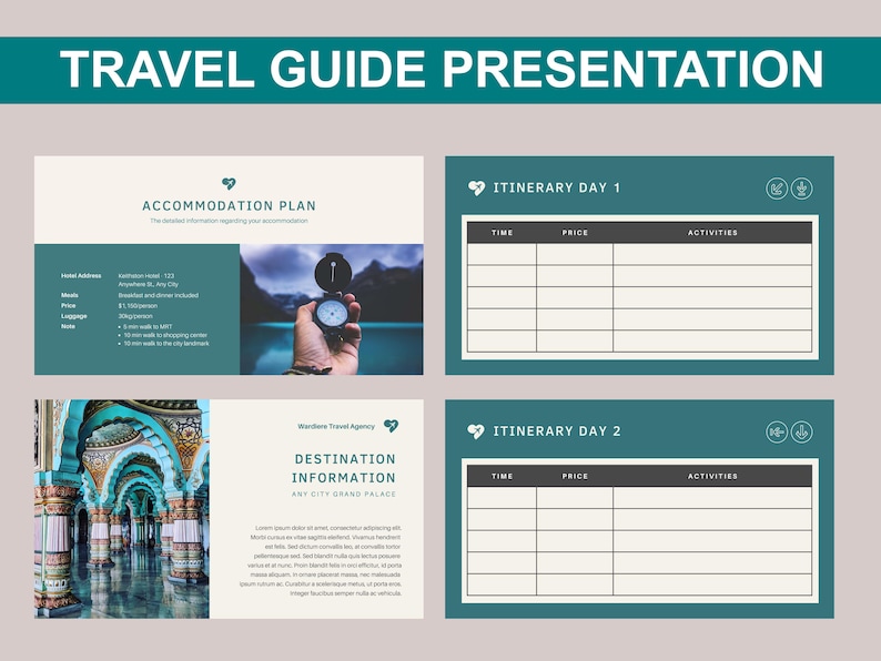 Travel Plan Itinerary Presentation - Etsy
