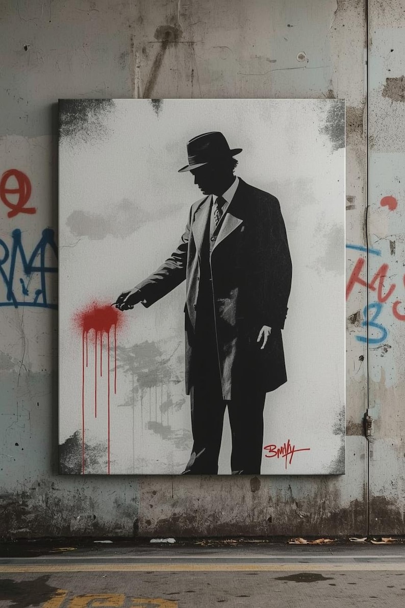 Banksy Wall Art Print: Modern Graffiti Decor on Semi-gloss Paper - Etsy