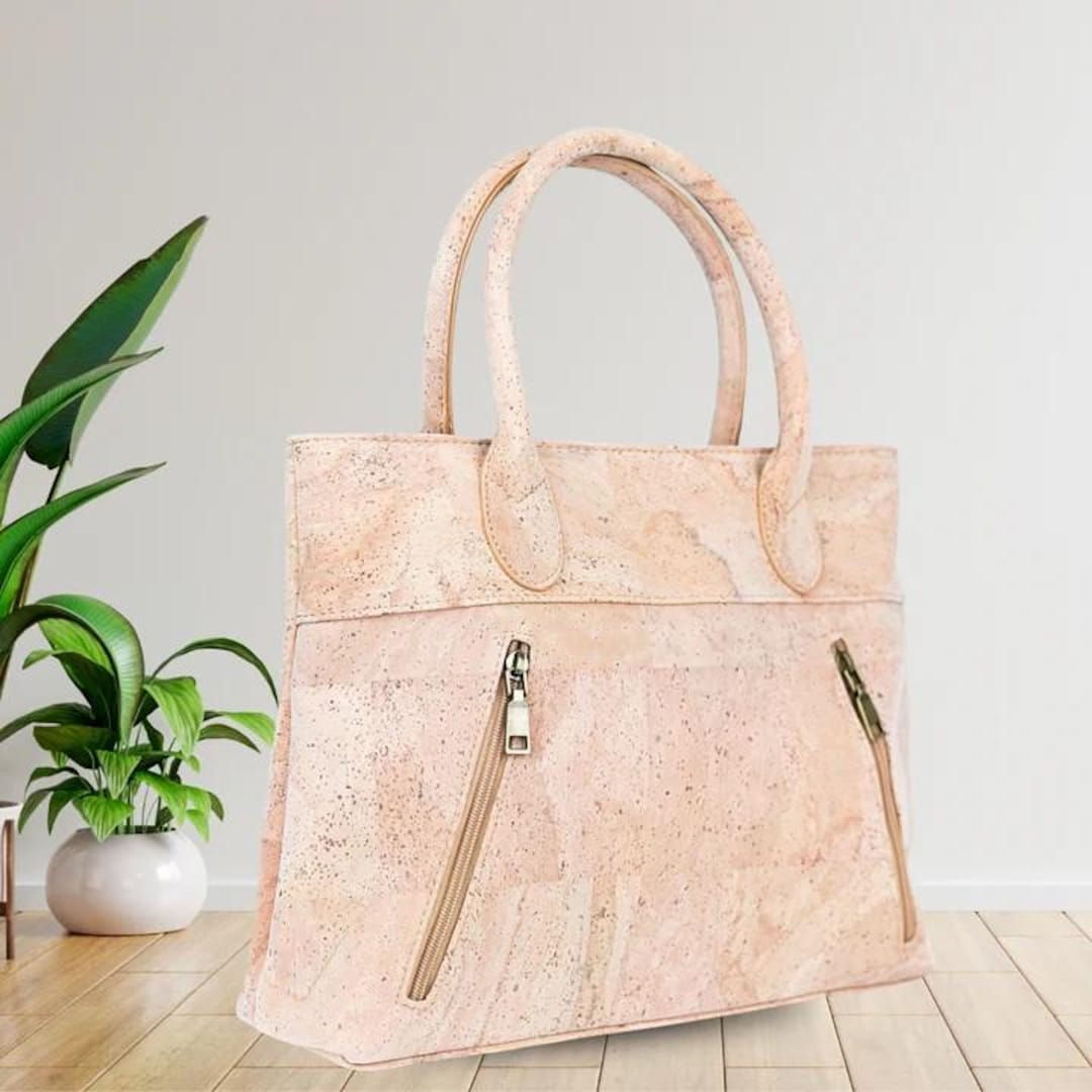 Natural Cork Handbag, Designer Vegan Crossbody Tote - Etsy