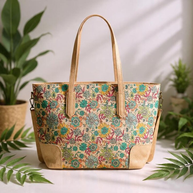 Women’s Natural Cork Handbags, Designer Crossbody Bags, Large Capacity ...