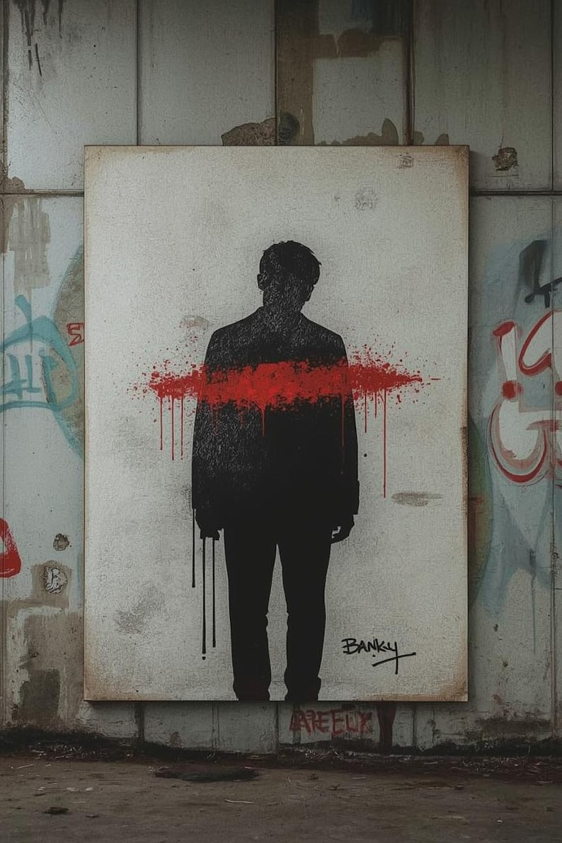 Banksy Wall Art Print: Modern Graffiti Decor on Semi-gloss Paper - Etsy
