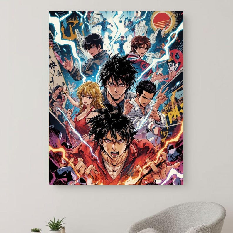 Framed Anime Manga Poster | Japanese Style Wooden Frame Art - Etsy
