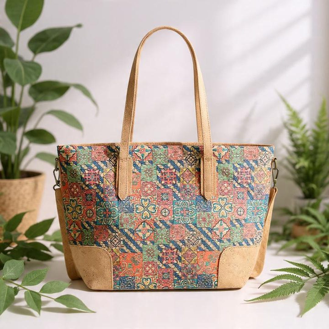 Women’s Natural Cork Handbags, Designer Crossbody Bags, Large Capacity ...