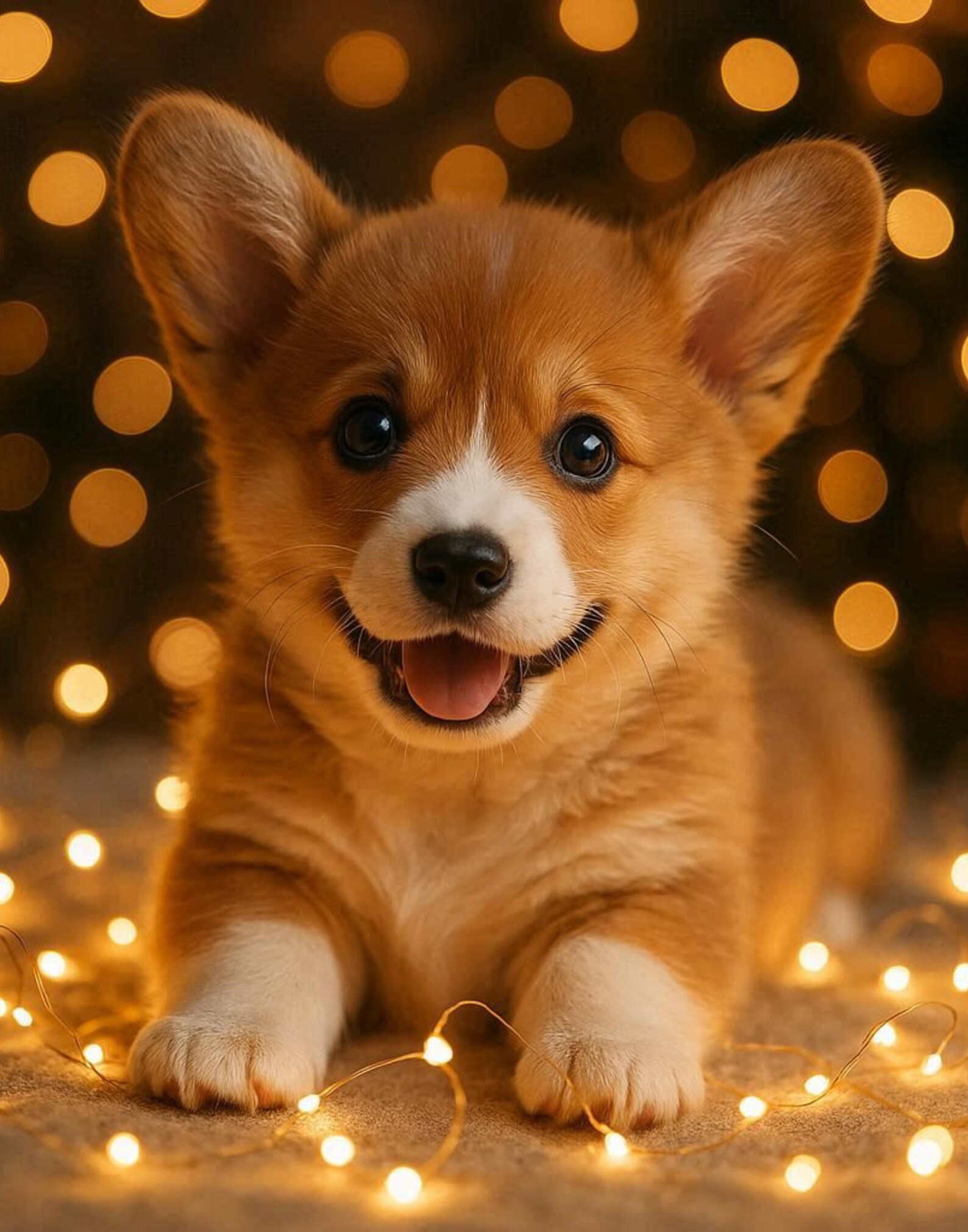 Digital Download | Christmas Corgi Puppy Print | Holiday Dog Wall Art ...