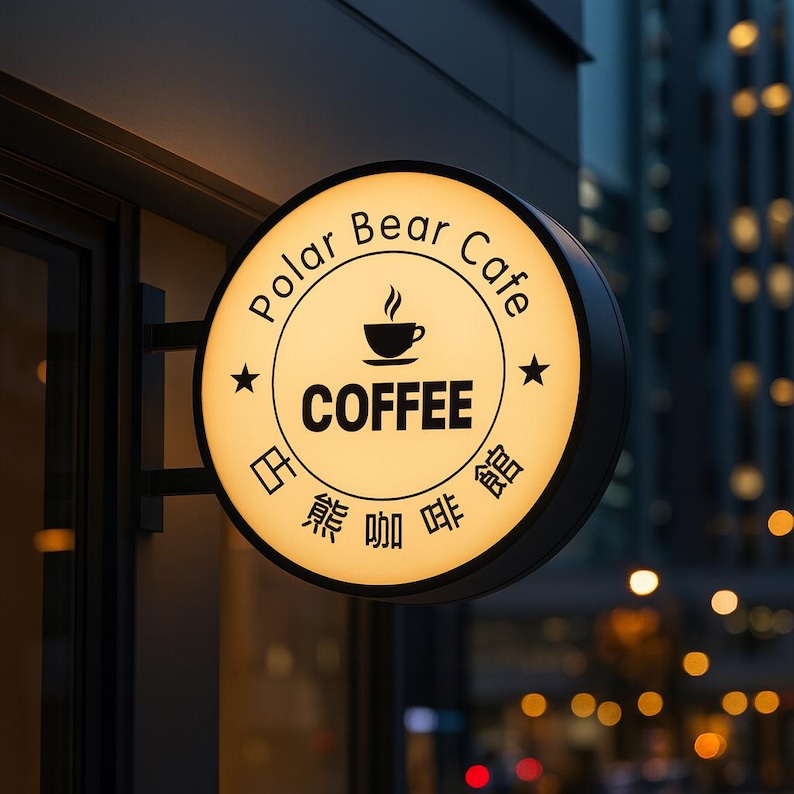 Custom 3D LED Lightbox Sign | Double-sided Illuminated Business Logo ...