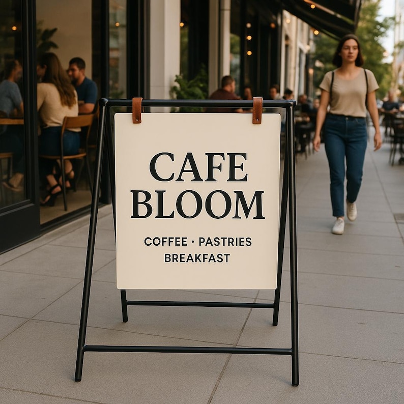 Custom Sidewalk Sign – Double-sided A-frame Outdoor Sign | Business ...