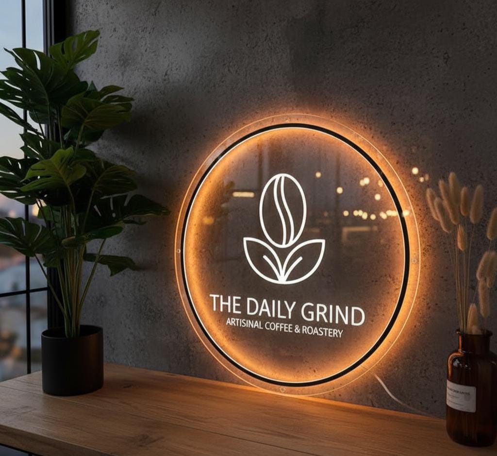 Custom LED Salon Sign | Backlit Acrylic Business Logo - Etsy UK