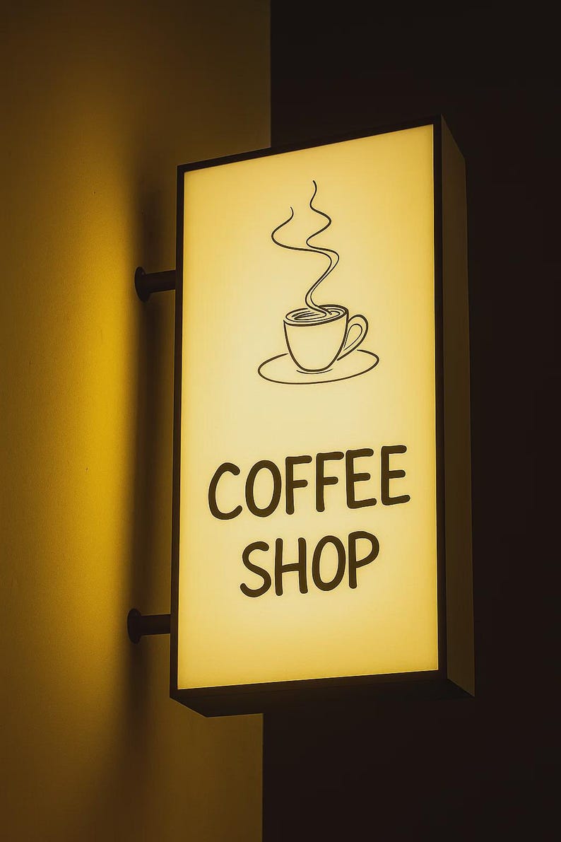 Custom 3D LED Lightbox Sign | Double-sided Illuminated Business Logo ...