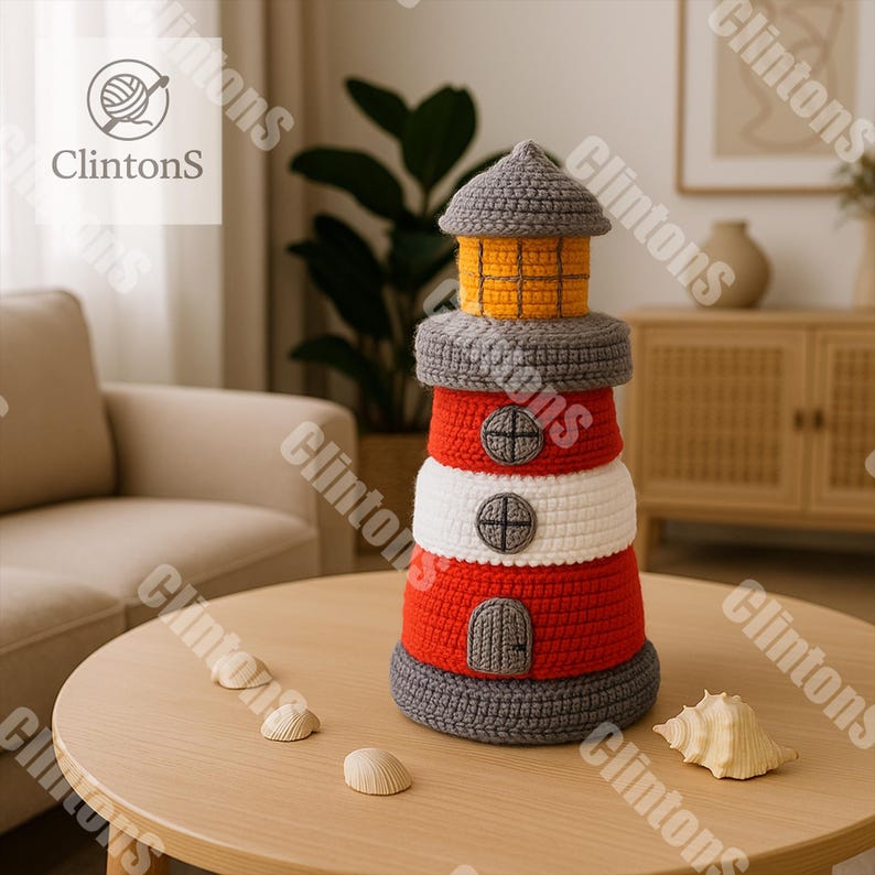 Crochet Lighthouse Pattern PDF | Amigurumi Lighthouse Tutorial ...