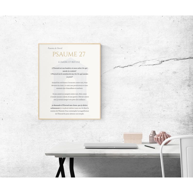 Psalm 27 French Bible Poster – Printable – Light and Refuge – Christian ...