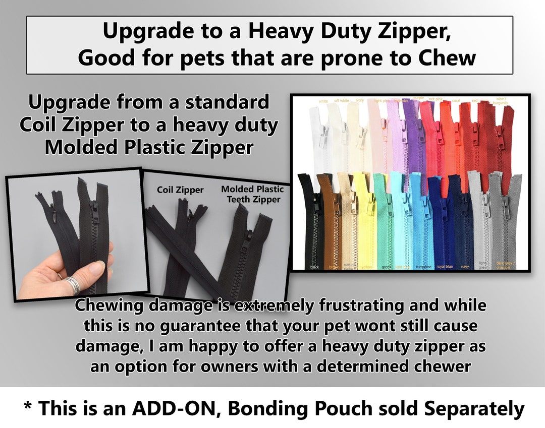 Upgrade From Standard Coil Zipper to Heavy Duty Molded Plastic Zipper ...