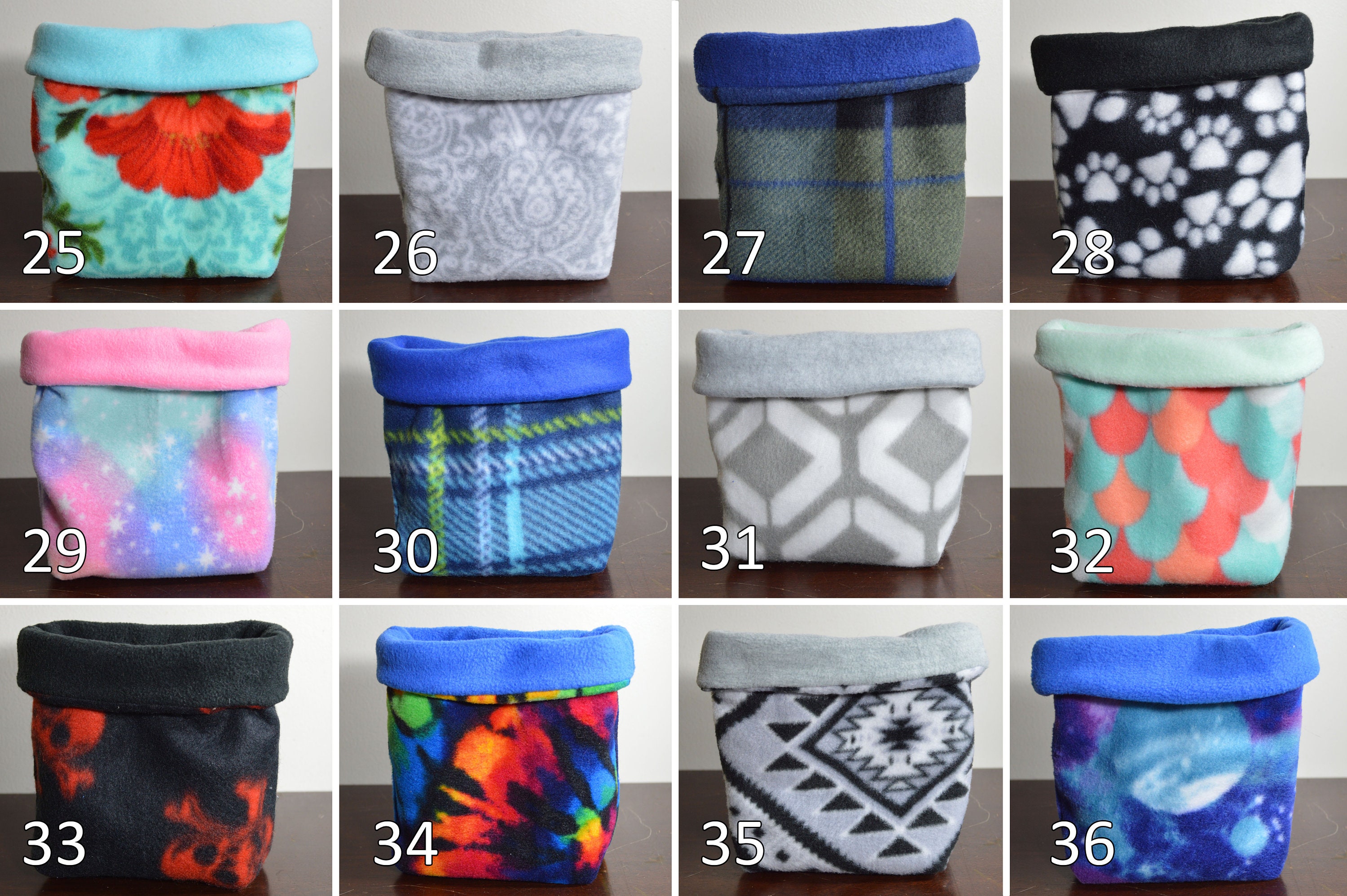 PREMADE Small Reversible Fleece Snuggle Sack Cuddle Cup for | Etsy