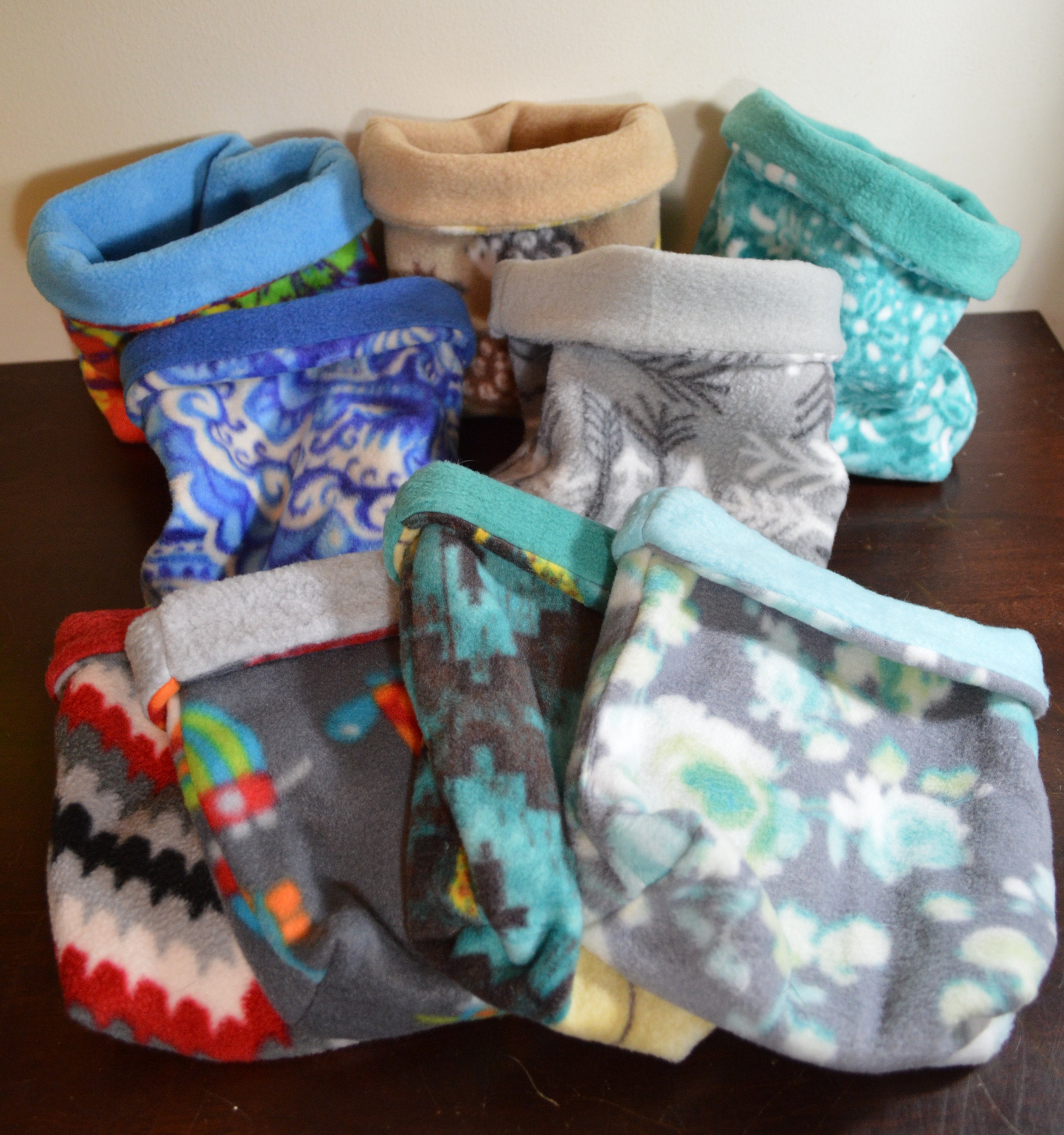 PREMADE Small Reversible Fleece Snuggle Sack Cuddle Cup for | Etsy