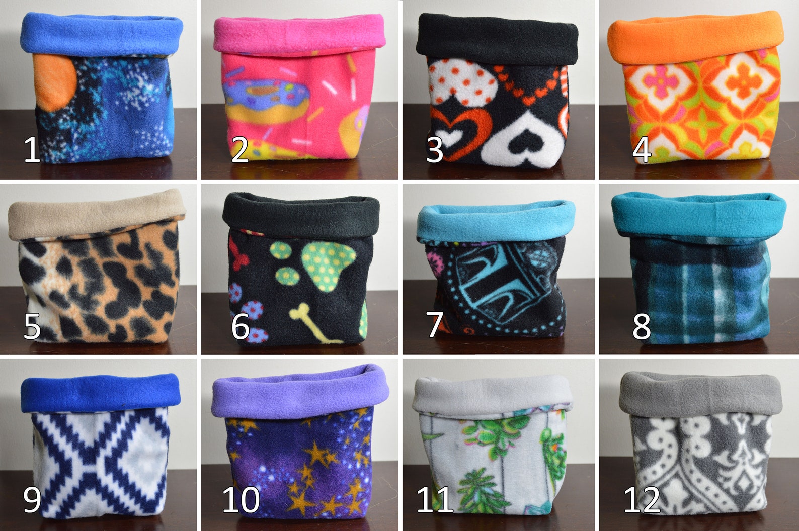 PREMADE Small Reversible Fleece Snuggle Sack Cuddle Cup for | Etsy