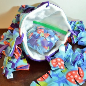 Snuggle Ball Pit; Large Fleece Reversible Hanging Pouch, Includes 4 ...